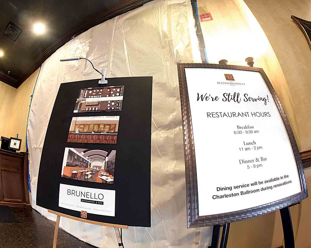 Brunello Restaurant and Bar setting up shop in Blennerhassett Hotel ...